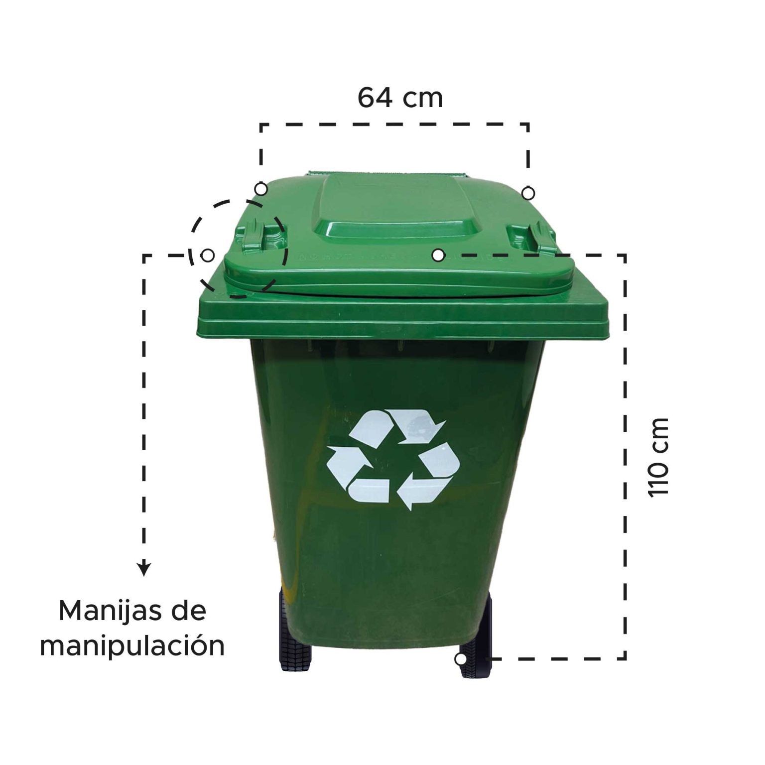 Contenedor de basura 360 litros - Triple Clean