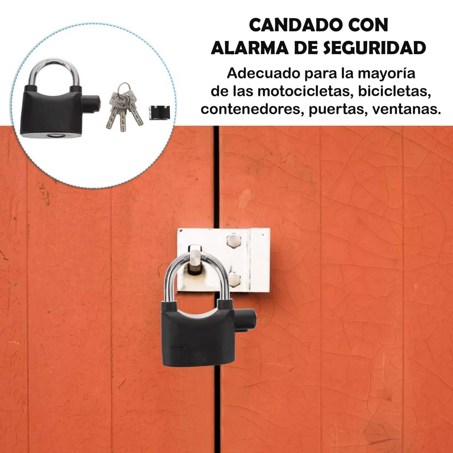 Candado de seguridad con alarma - Triple Clean