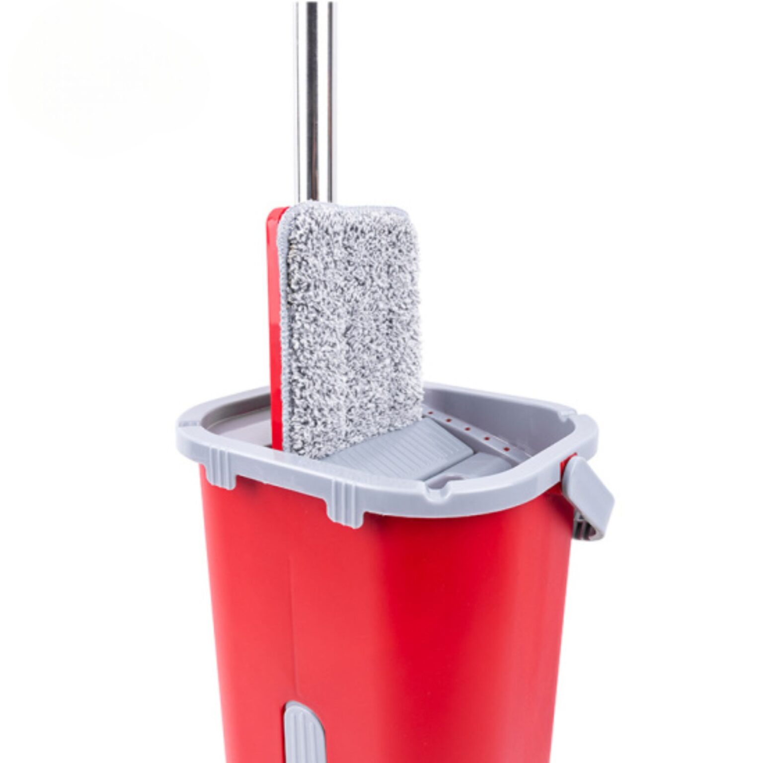Balde Cuadrado con Mopa Rojo 7 Litros - Triple Clean
